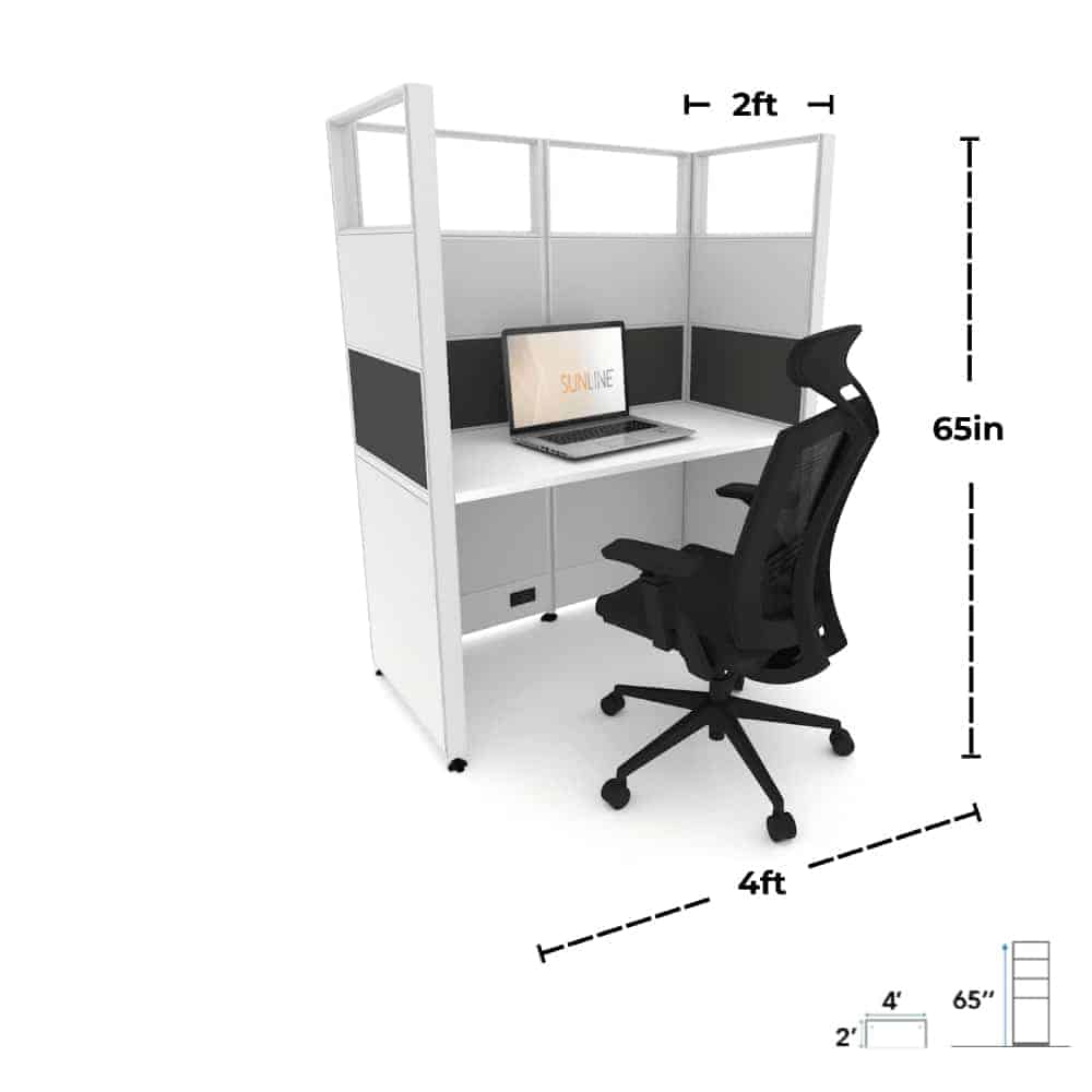 SUNLINE Signature: 4'x2' High-Wall Cubicle