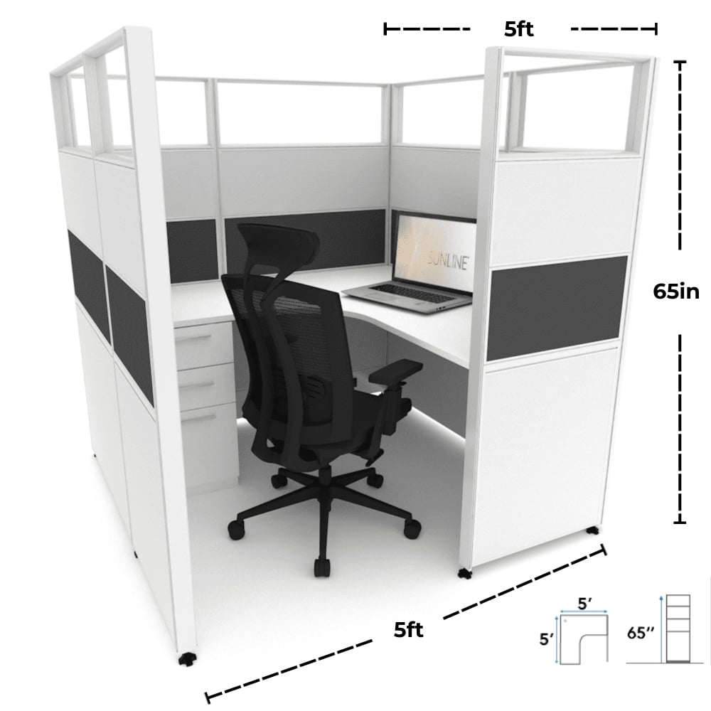 SUNLINE Signature: 5'x5' High-Wall Cubicle