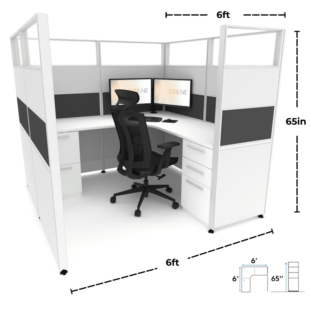 SUNLINE Signature: 6'x6' High-Wall Cubicle