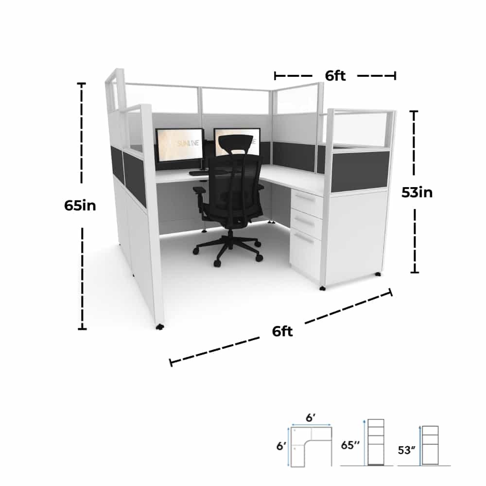 SUNLINE Signature: 6'x6' Drop Cubicle