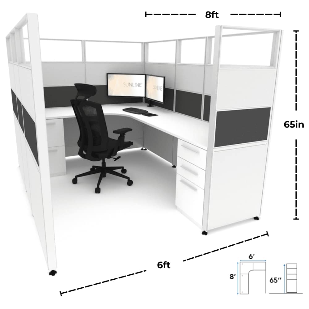 SUNLINE Signature: 6'x8' High-Wall Cubicle
