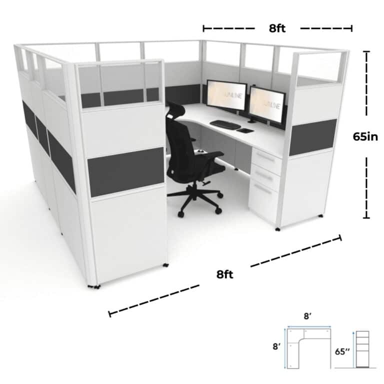 SUNLINE Signature: 8'x8' High-Wall Cubicle